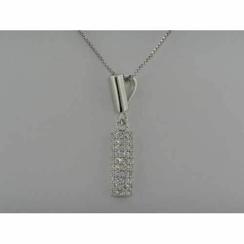 Sterling Silver Modern Designer Pendant Necklace